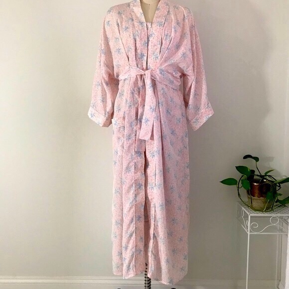 Eileen West | Intimates & Sleepwear | Vintage 2 Piece Long Floral ...